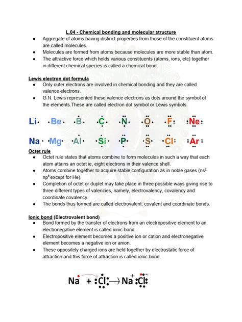 Chemical Bonding And Molecular Structure Notes Pdf Chemical Polarity Ionic Bonding Chemical Bonding And Molecular Structure Notes Pdf Chemical Polarity Ionic Bonding