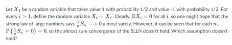 solved let xį be a random variable that takes value 1 with