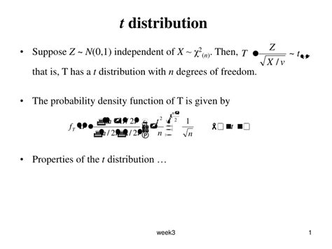 PPT T Distribution PowerPoint Presentation Free Download ID