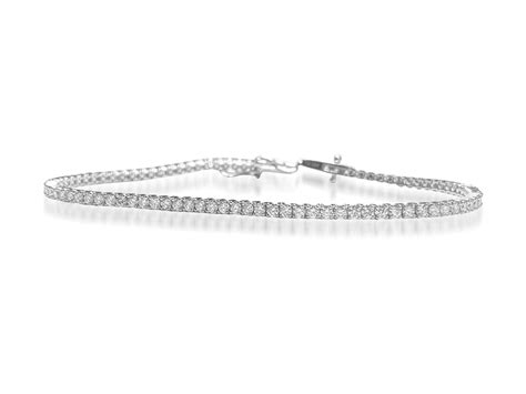 250ct Vs Diamond In 14k White Gold Tennis Bracelet Etsy