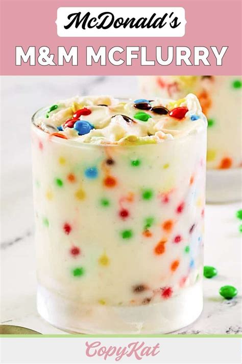 Mcdonalds Mandm Mcflurry Copykat Recipes