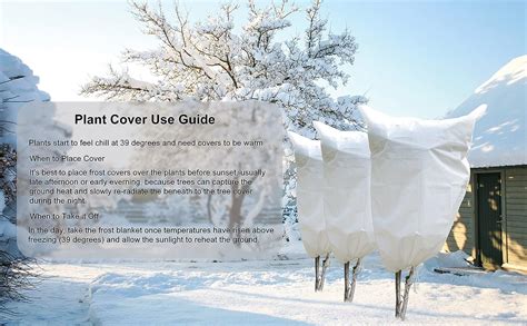 Buy Gardzen 5 Pack Plant Cover Drawstring Tree Cover Winter Freeze