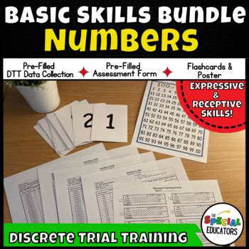 ABA Data Sheets NUMBERS Identification Discrete Trial Training Bundle