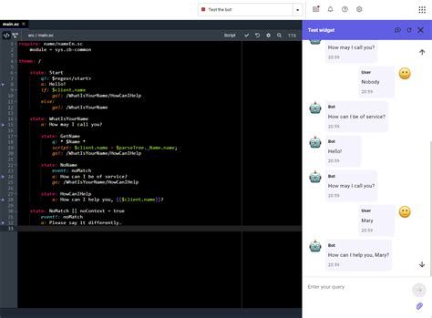 Test Widget Conversational Cloud Documentation