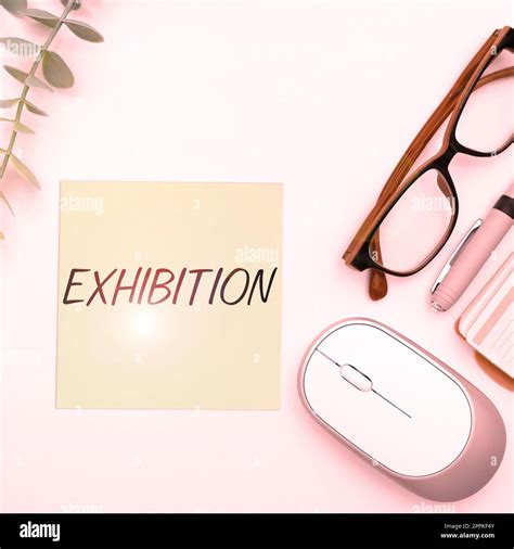 Conceptual Display Exhibition Business Idea And Act Of Exposing