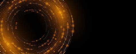 Premium Vector Digital Circles Of Orange Glowing Particles Big Data Visualization Into