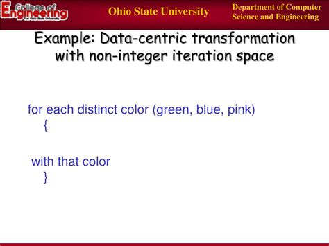 Ppt Data Centric Transformations On Non Integer Iteration Spaces