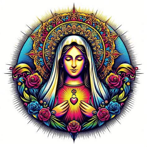 A Jishu Logo With Mother Of Maria Premium Ai Generated Image
