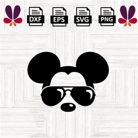 Mickey Mouse Wearing Glasses