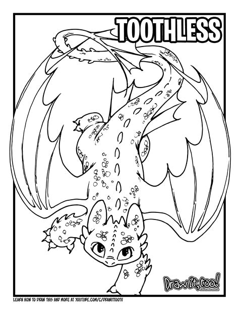 How To Train Your Dragon Toothless Pages Coloring Pages