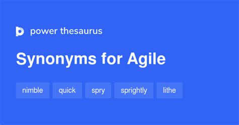 Agile Synonyms 1 316 Similar Words And Phrases