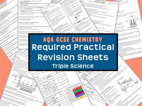 Gcse Chemistry Aqa Required Practical Revision Sheets Teaching Resources