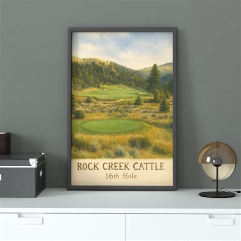 Rock Creek Cattle Company Golf Course Poster Vintage Usa Art Print Etsy