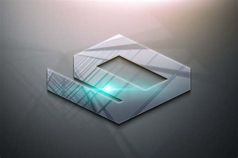 Free Glossy 3D Logo Mockup PSD