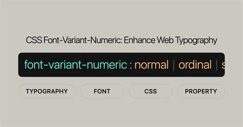 Css Font Variant Numeric Enhance Web Typography