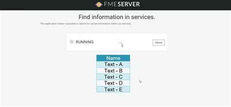 get table as output from fme server app community