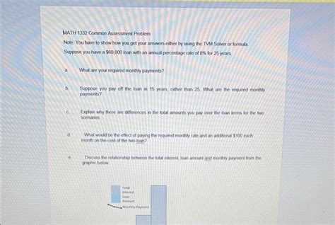 Solved Math 1332 Common Assessment Problem Nole You Have To