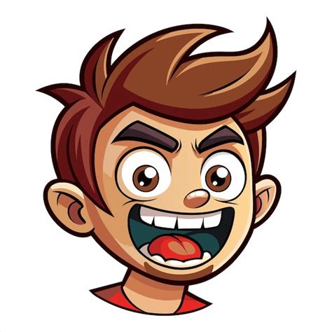 Premium Vector A Cartoon Drawing Of A Man With A Mouth Full Of Teeth