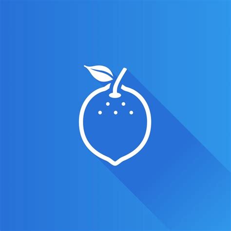 Premium Vector Lemon Flat Color Icon Long Shadow Vector Illustration