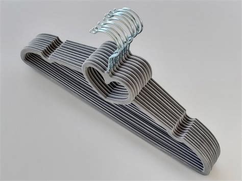 Плічка вішалки флоковані оксамитові велюрові сірого кольору довжина 41 см в упаковці 10 штук