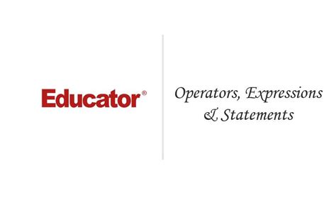 4 [operators expressions and statements] c