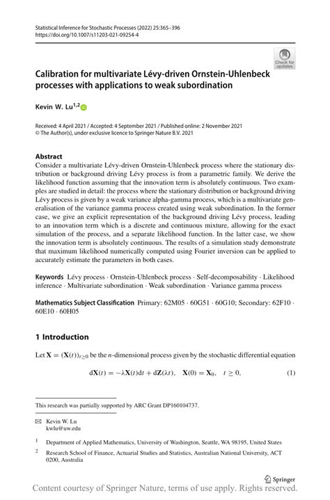 Calibration For Multivariate Lévy Driven Ornstein Uhlenbeck Processes