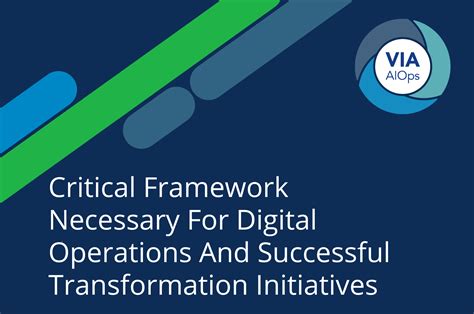 Critical Framework Necessary For Digital Operations And Successful