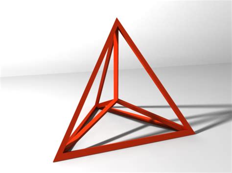 Tetrahedron 3d Tetrahedron Nets Faces Edges And Vertices Geometric