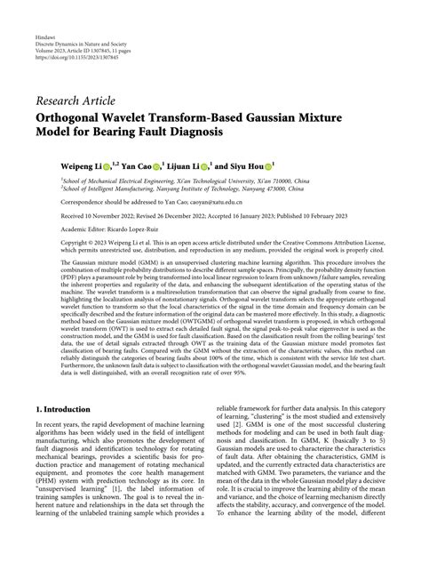 Pdf Orthogonal Wavelet Transform Based Gaussian Mixture Model For
