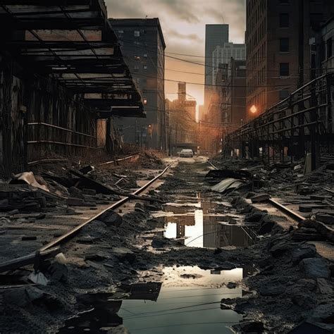 Premium Ai Image Decaying Urban Infrastructure