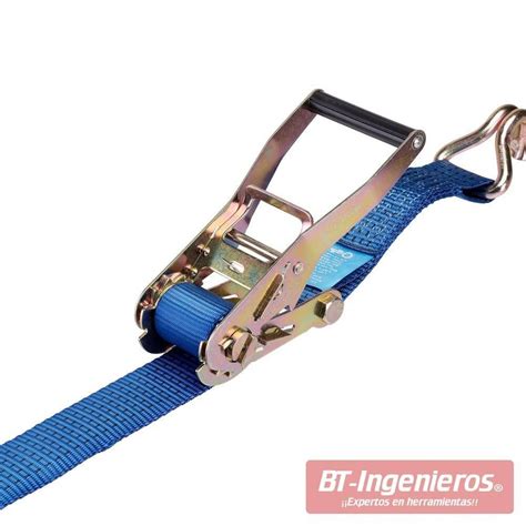 Cincha De Amarre Con Tensor De Carraca Y Ganchos 14 5 Metros 2500 Kg