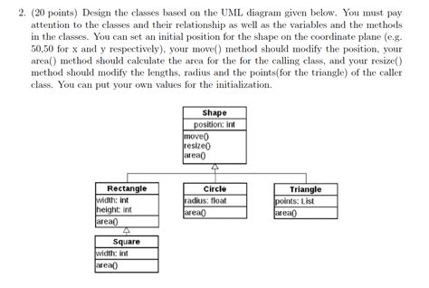 Solved Points Design The Classes Based On The UML Chegg