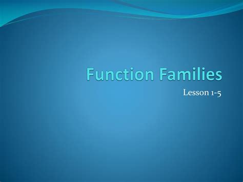 PPT Function Families PowerPoint Presentation Free Download ID