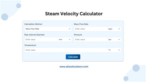 Steam Velocity Calculator