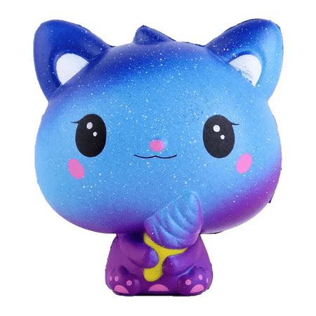 Joywe Squishies Chat Crème Glacée Galaxie Lente Augmentation Squeeze