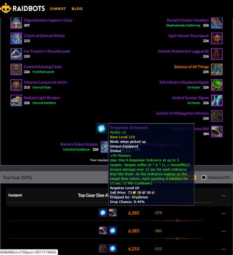 Empyreal Ordinance Sim Bug · Issue 263 · Seriallosraidbots Issues