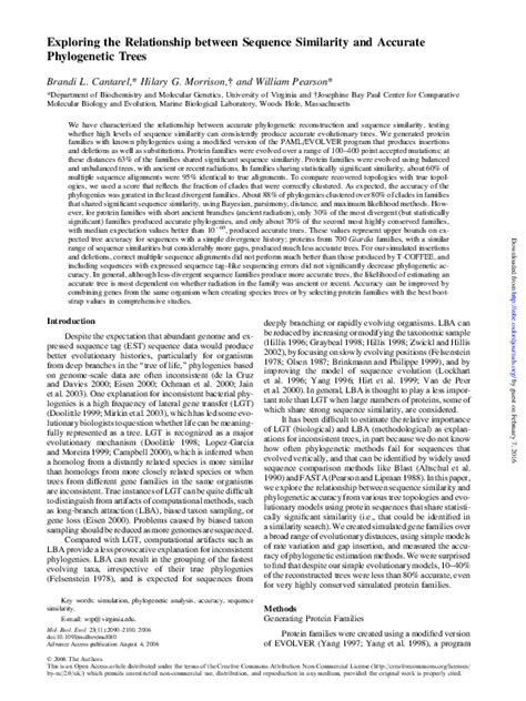 pdf exploring the relationship between sequence similarity and