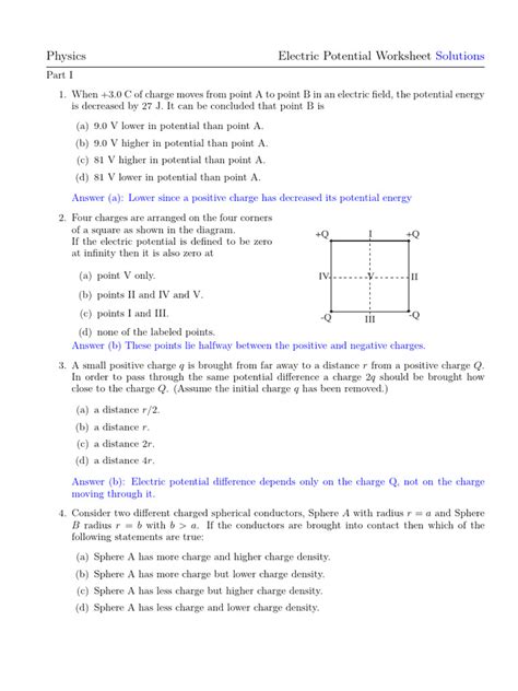 worksheet 10 potential and capacitance solutions pdf electron