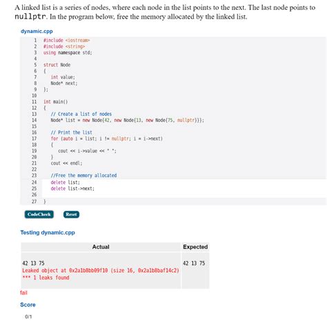 Solved A Linked List Is A Series Of Nodes Where Each Node Chegg