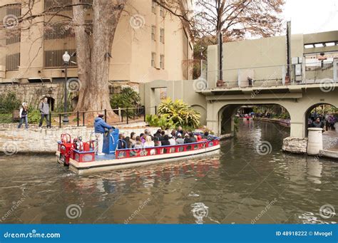 San Antonio River Walk Boat Tour Editorial Photography Image Of