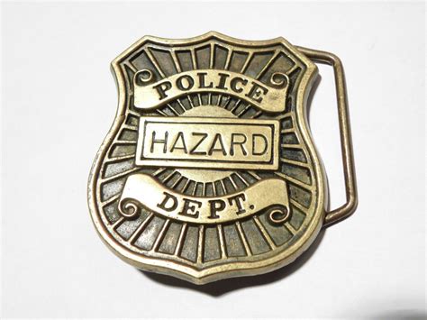 Vintage Police Badge Belt Buckle Police Collectible Baron Belt Buckle