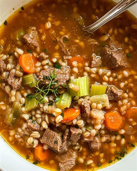 Beef Barley Soup Recipe Evelynseats