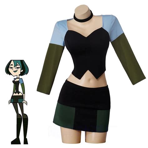 Total Drama Island Gwen Cosplay Costume Dress Halloween Carnival Suits