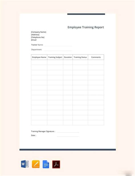 Training Report Templates Training Program Report Sample Get The Most Useful Document