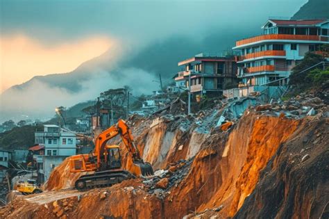Premium Photo Landslide Prevention An Image Featuring Preventive Measures Such As Retaining
