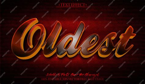 Premium Vector Oldest Vector Text Effect Editable Alphabet Ancient Old Tourism