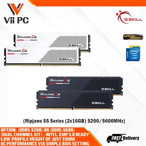 G Skill Gskill Ripjaws S5 Ddr5 32gb 5200 5600 Mhz 4800 Mt S