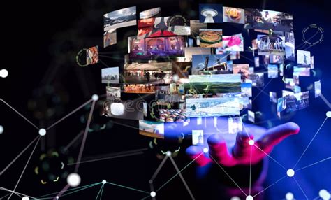 3d Render Design Of Streaming Data Pictures And Videos Material In A