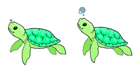 Green Turtle Animated Cursor Windows Cursors Sweezy Cursors