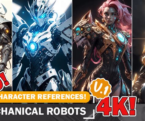 artstation 200 mecha bots warrior and monster styles v1 4k artworks